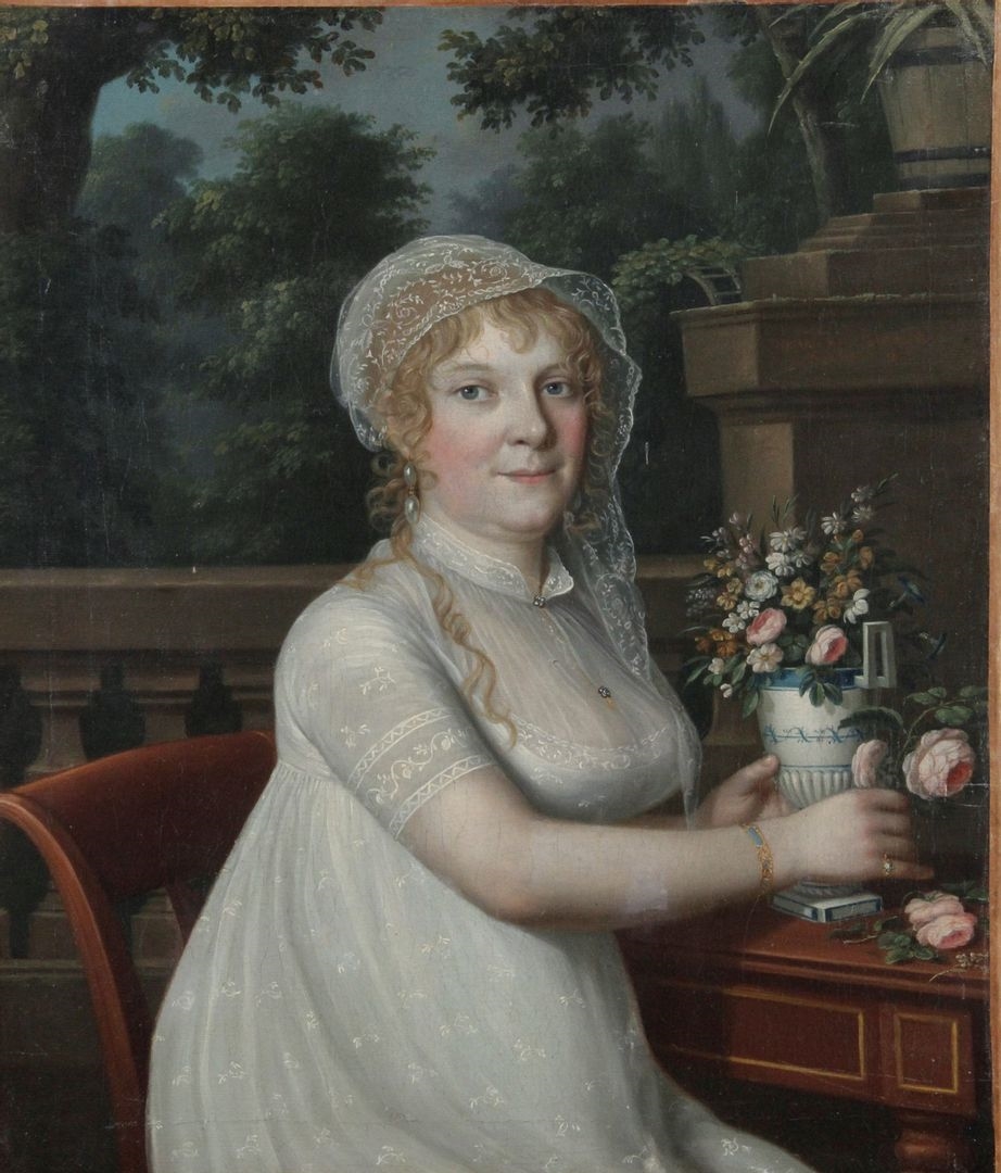 Johann Friedrich Dryander | Portrait de madame Gorcy dans un jardin ...