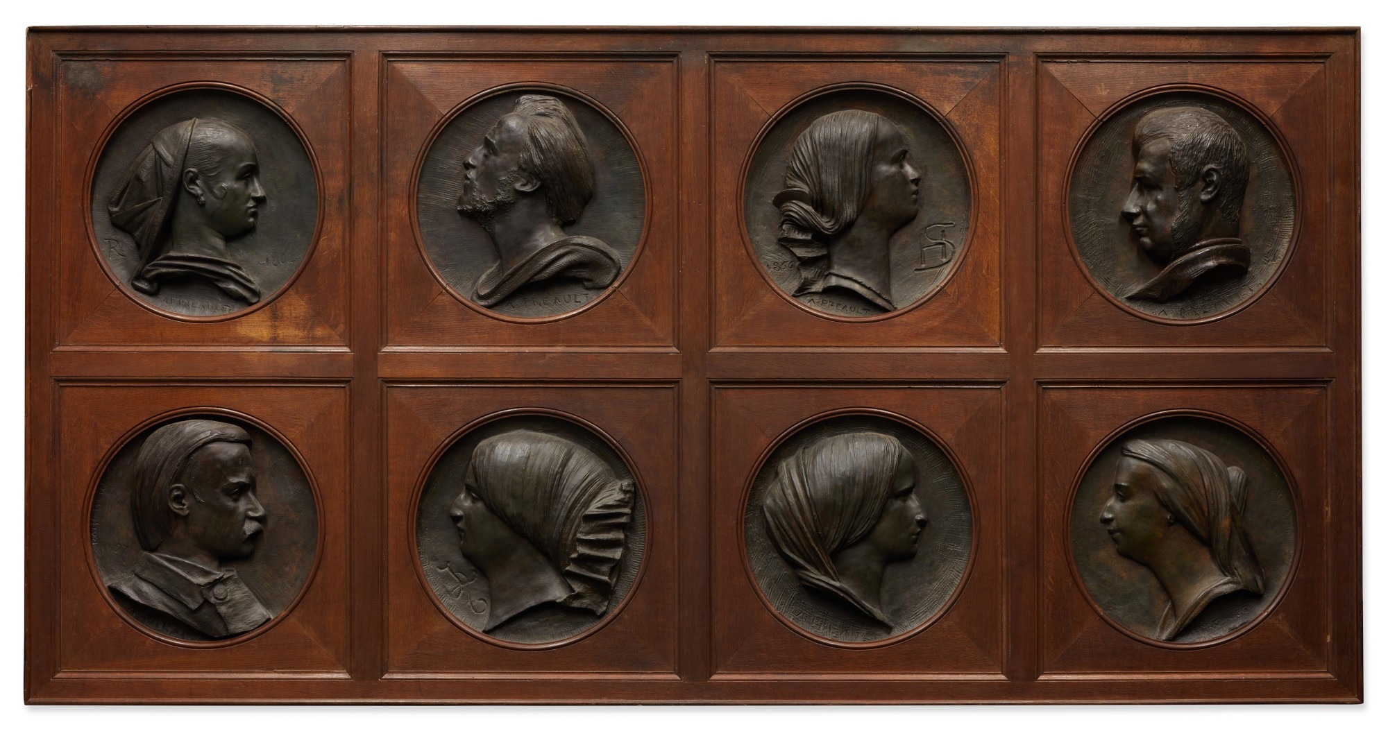 Antoine-Augustin Préault | Eight Portrait Medallions depicting artists ...