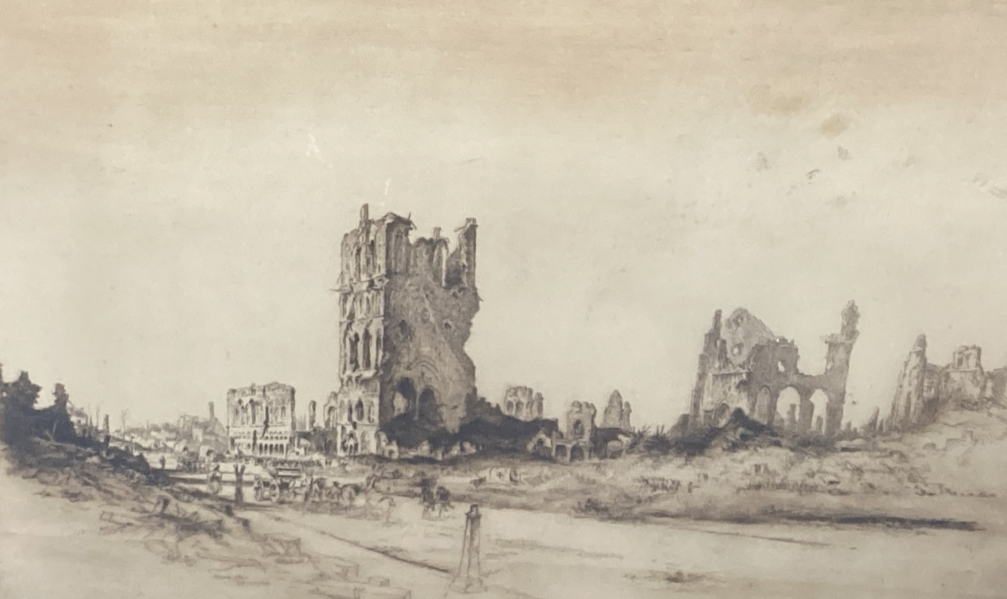 Frederick Arthur‏ Farrell | Ruined buildings, Ypres (1917) | MutualArt