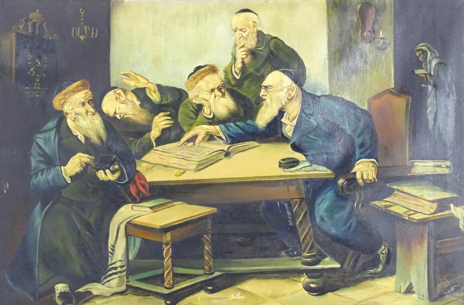 Carl Schleicher | Rabbi's discussing the Talmud (20th Century) | MutualArt