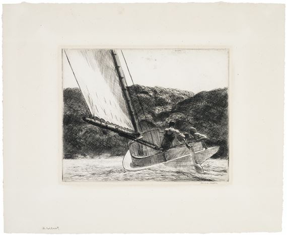 Edward Hopper | The Cat Boat (1922) | MutualArt