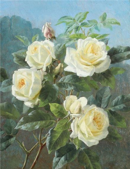 Anthonore Christensen | Still life with roses (1892) | MutualArt