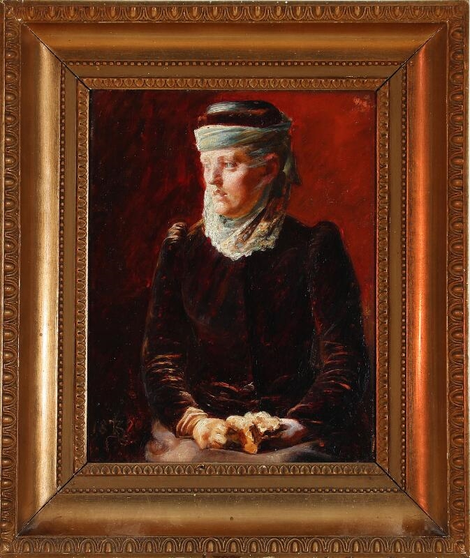 Kristian Zahrtmann | Young woman with veil (1890) | MutualArt