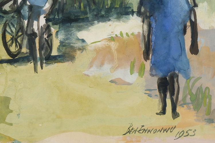 Ben Enwonwu | Yoruba Village (1953) | MutualArt