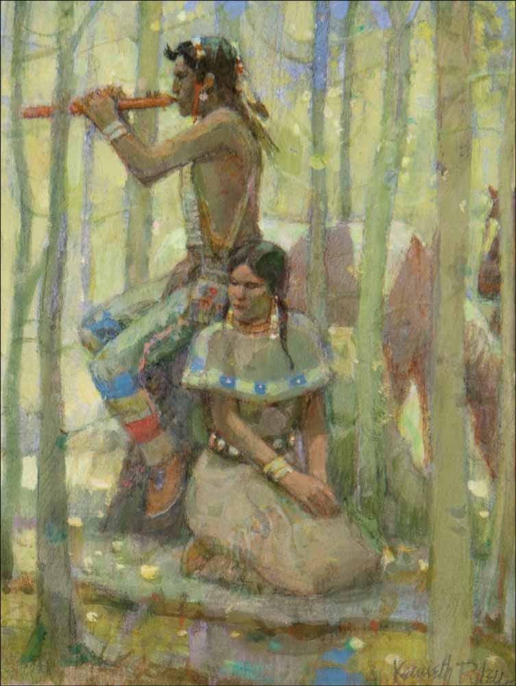 Kenneth Riley | Indian Woman Leading a Horse | MutualArt