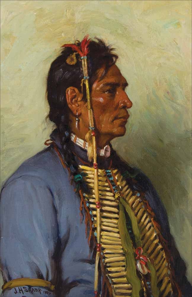 Joseph Henry Sharp | Daughter of Chief Little Chief, Cheyenne | MutualArt