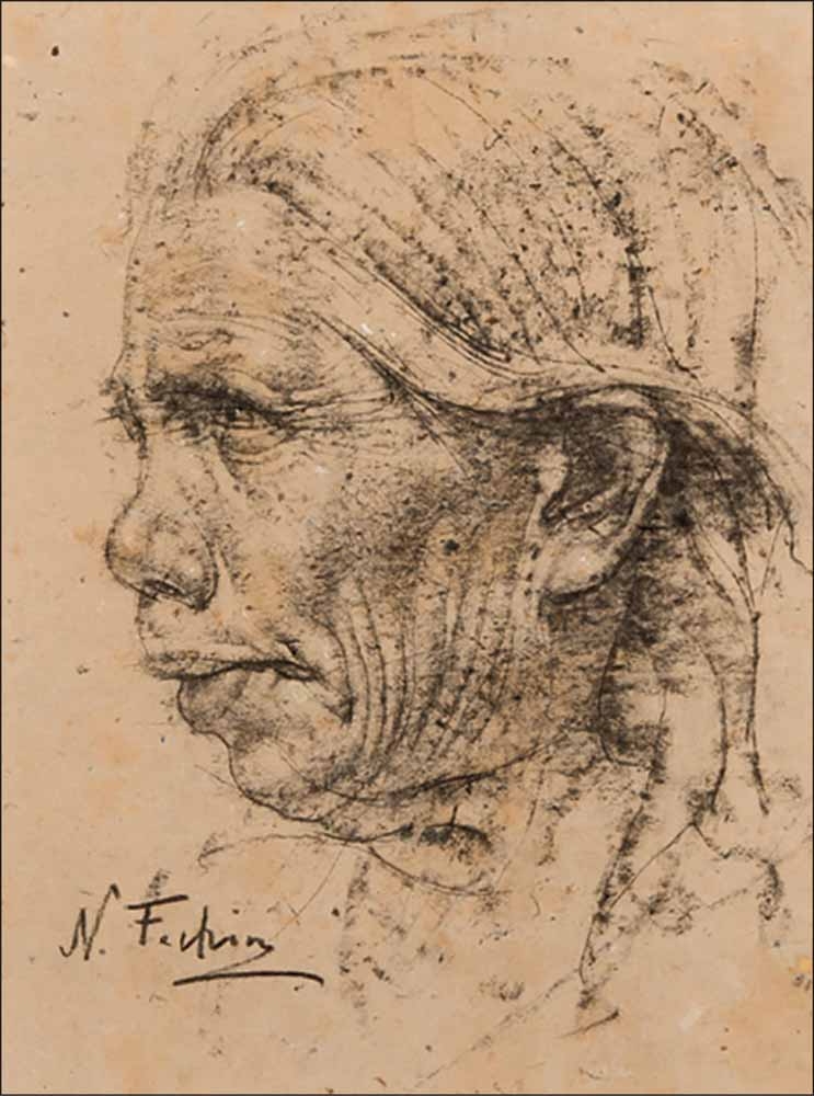 Nicolai Fechin | Old Indian Woman | MutualArt