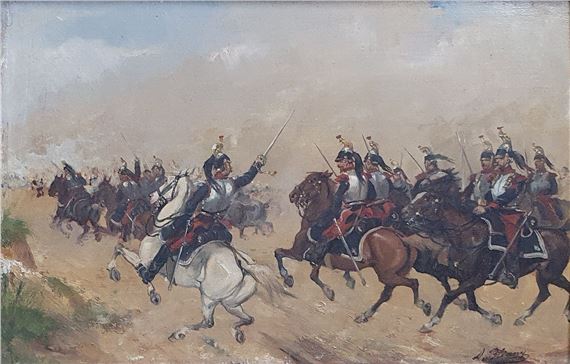 Albert Bligny | The charge of the cuirassiers | MutualArt