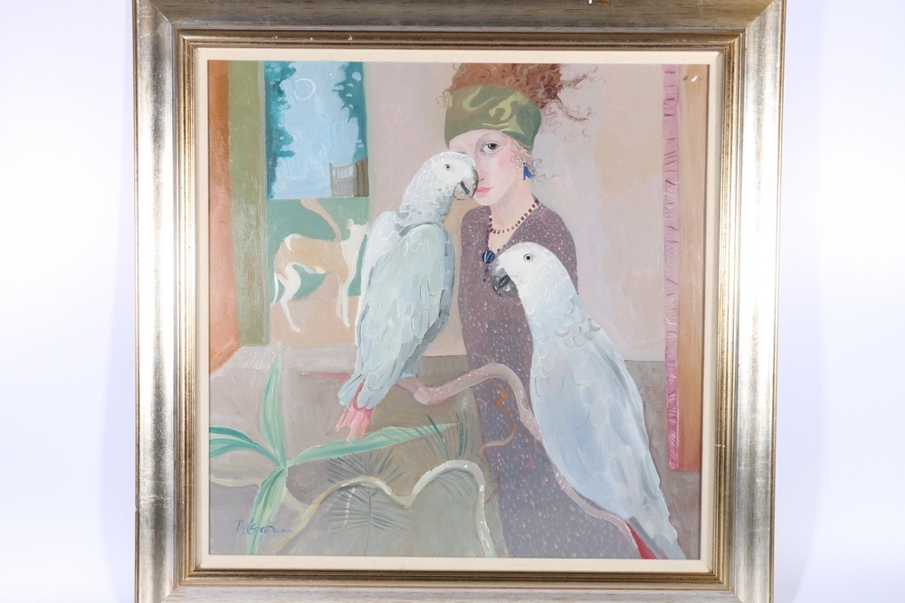 Brenda Lenaghan | Women with parrots | MutualArt