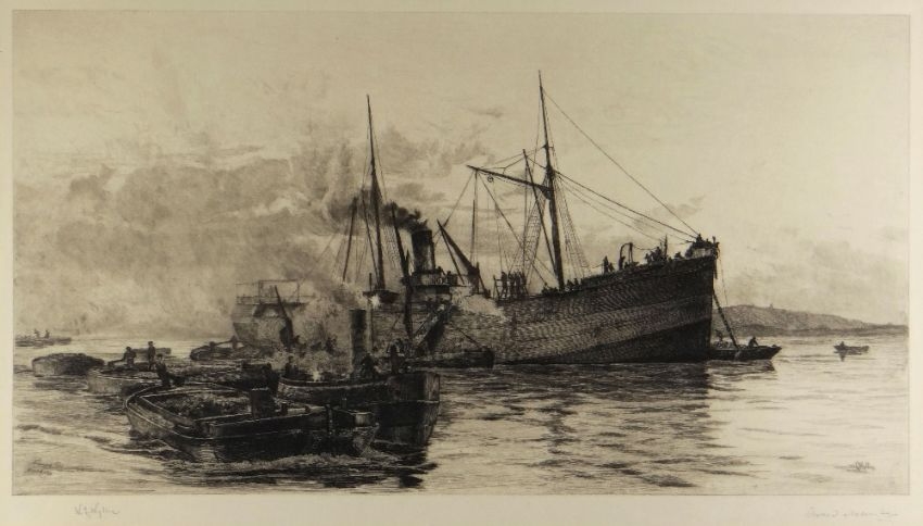 William Lionel Wyllie | Collier Discharging | MutualArt