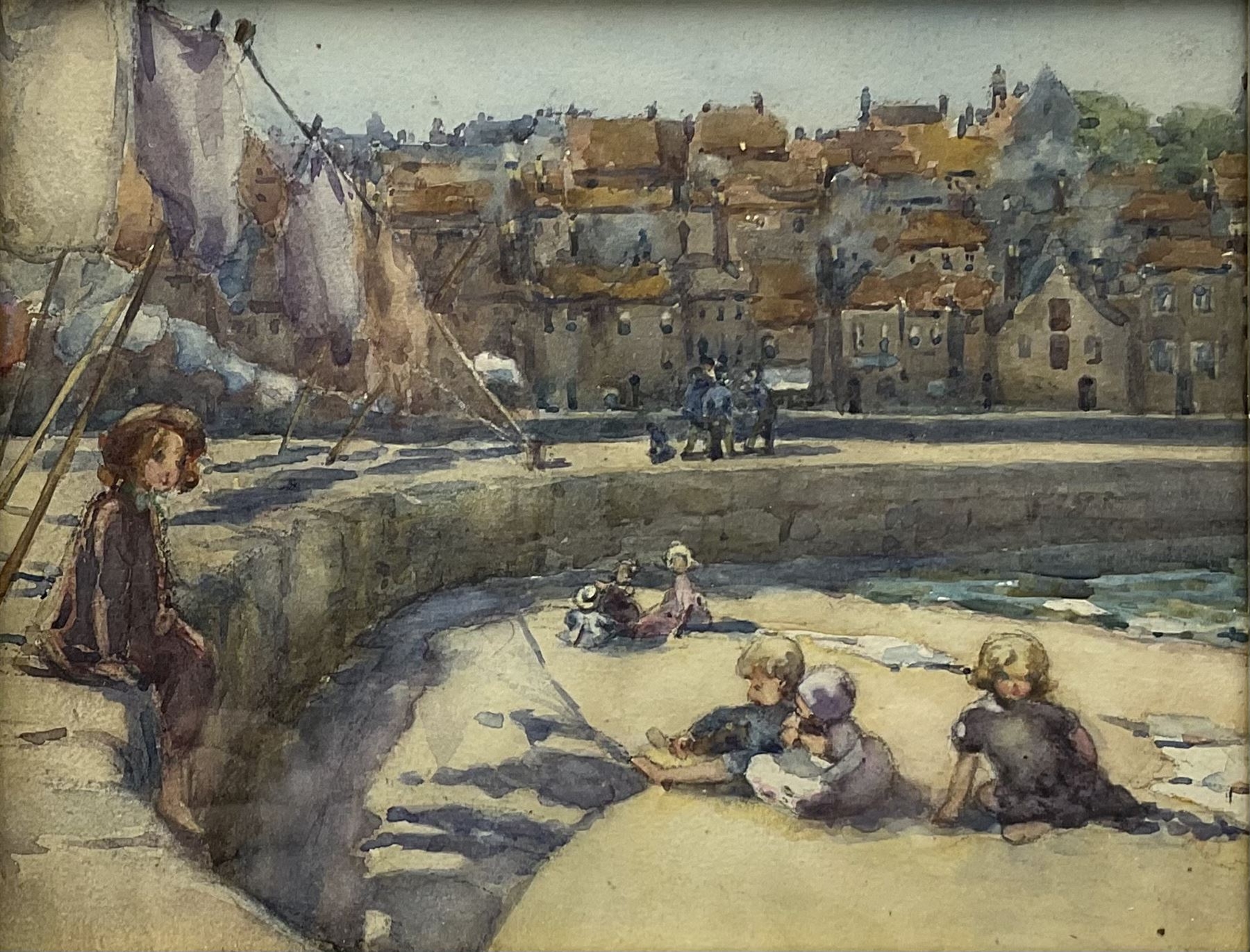 Albert George Stevens | Children on Tate Hill Sands Whitby | MutualArt