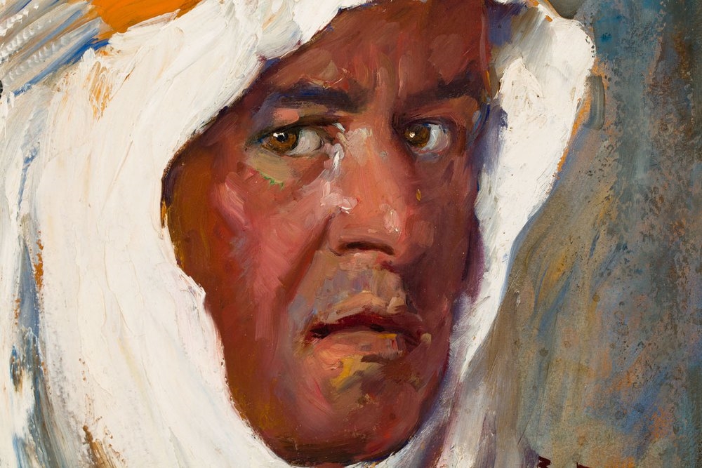 Adolf Behrmann | Self-portrait in arabic costume | MutualArt