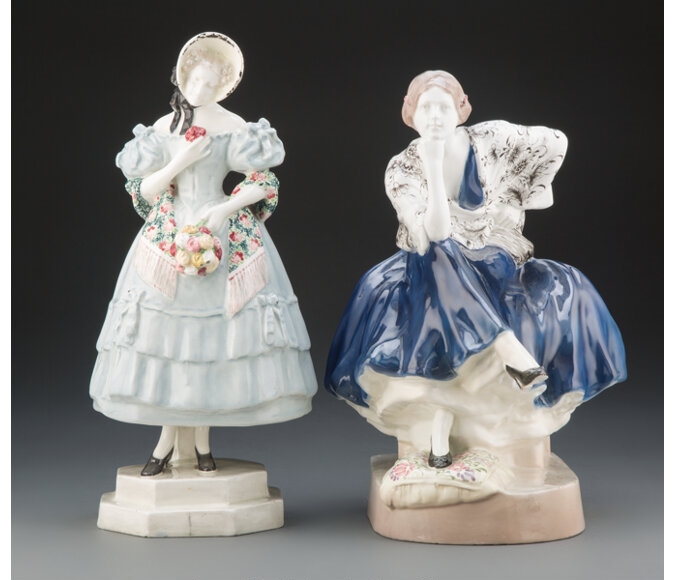Friedrich Siegfried Goldscheider | Two Goldscheider Glazed Ceramic ...