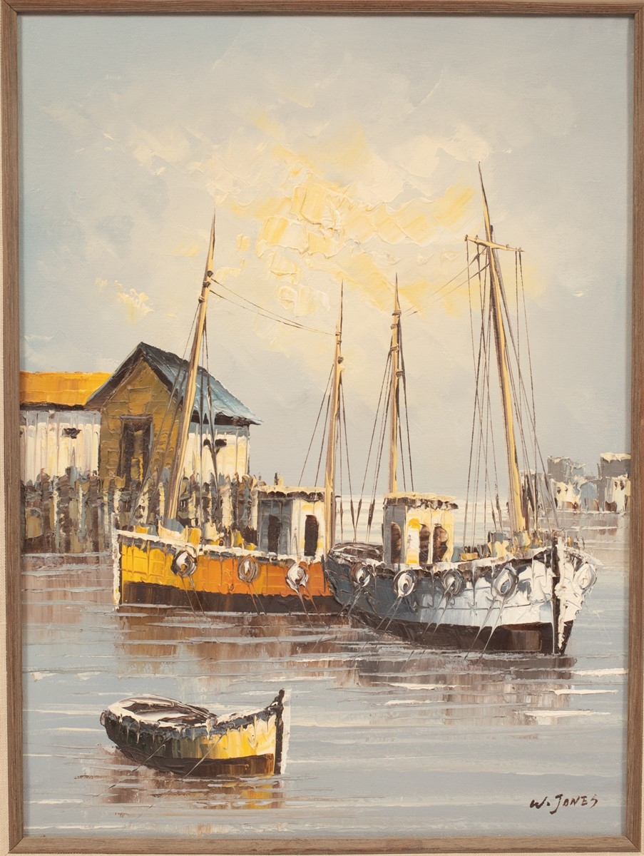 W. Jones | HARBOR SCENE (20th Century) | MutualArt