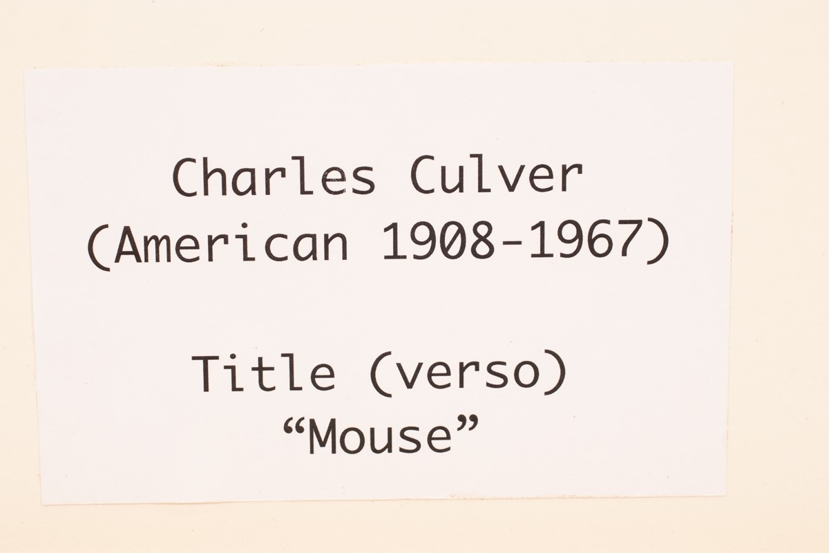 Charles Culver | MOUSE | MutualArt