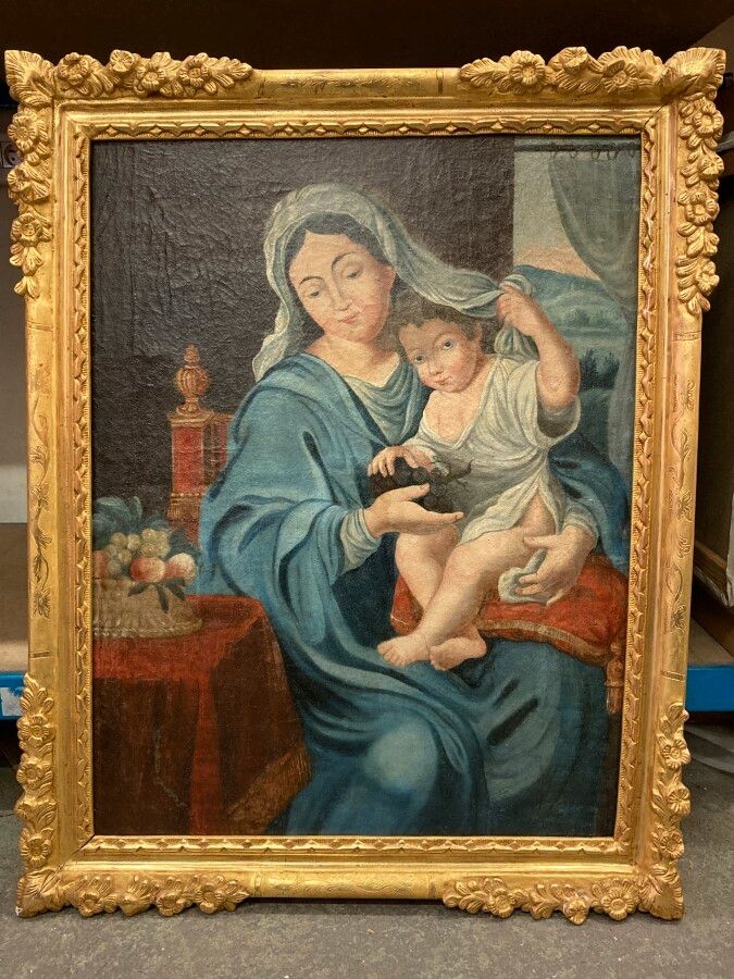 Pierre Mignard | The Virgin with a bunch of grapes | MutualArt