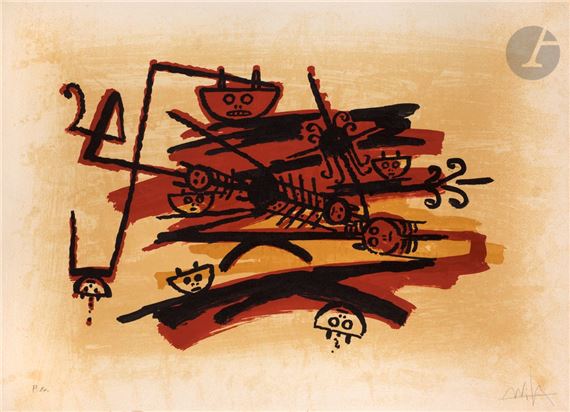 Wifredo Lam | Pl. 4 for the book El último viaje del buque fantasma ...