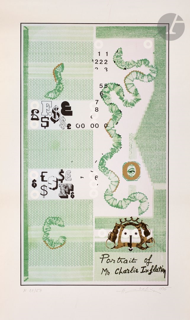 Henri Chopin | Portrait of Mr Charlie Inflation (1975) | MutualArt