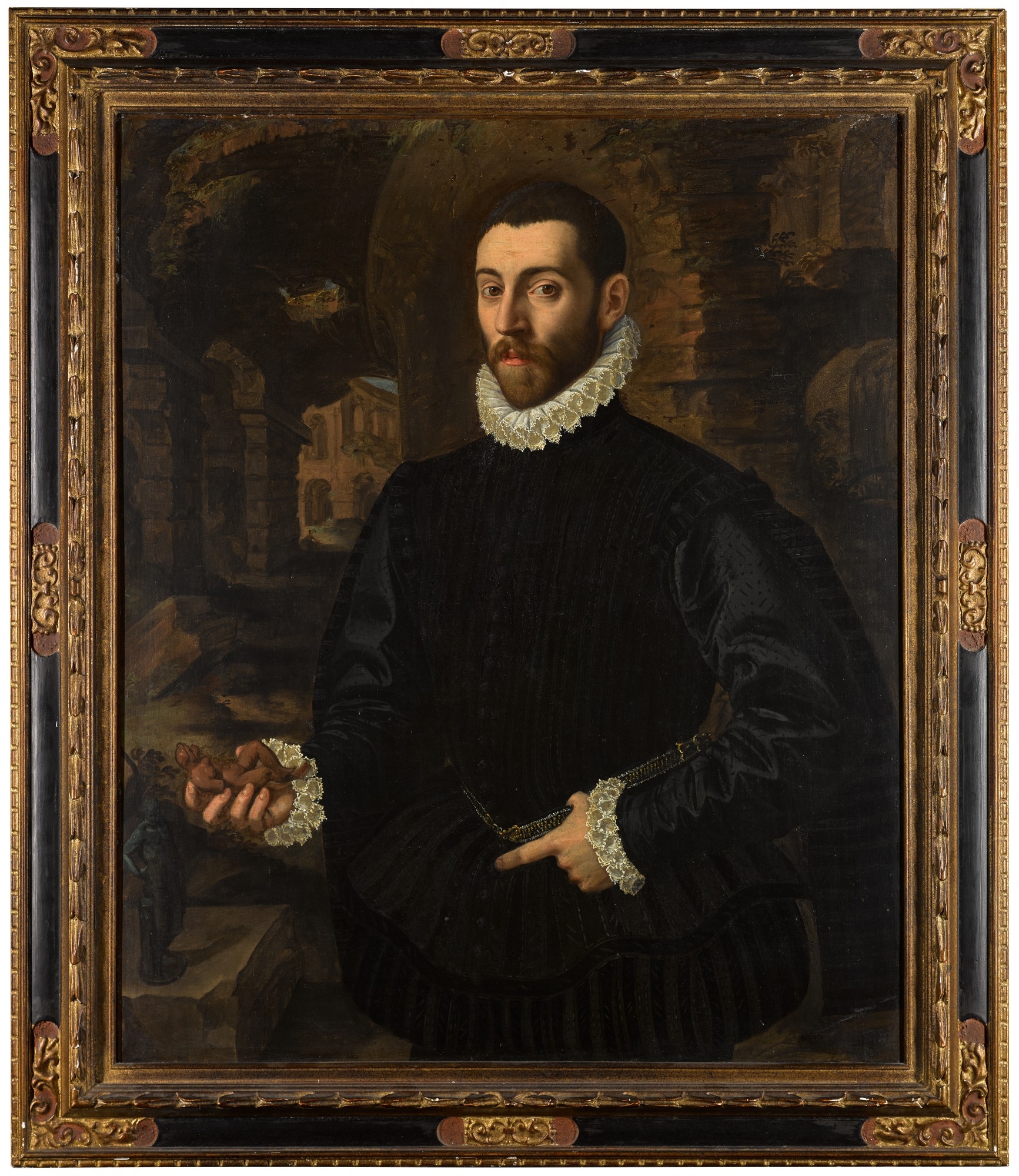 Pietro Facchetti | Portrait of an antiquarian amongst the ruins of the ...