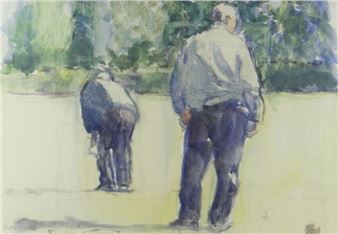 Gordon Stuart | Old gentleman seated at an Eisteddfod | MutualArt