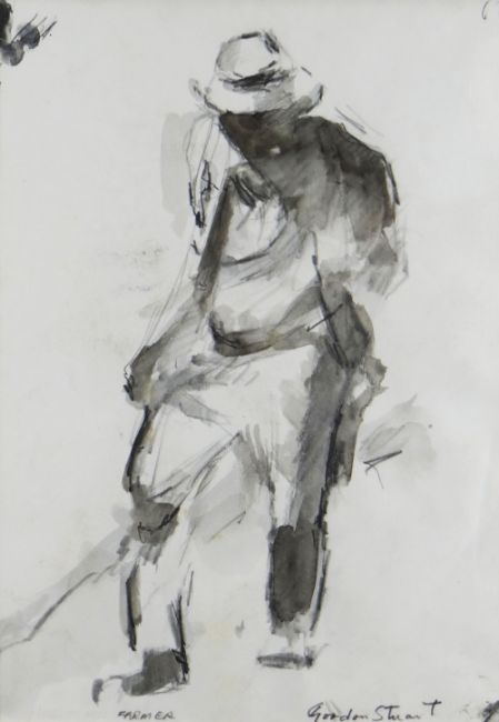 Gordon Stuart | Old gentleman seated at an Eisteddfod | MutualArt