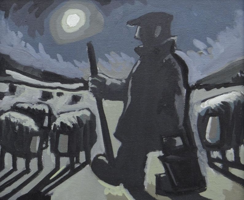 Karl Davies | Farmer and Sheep (2009) | MutualArt