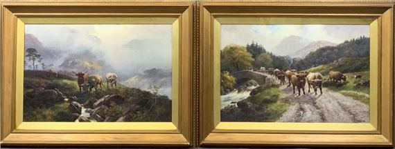 Harald R. Hall | 1. Changing Pasture and 2. Highland Drovers | MutualArt