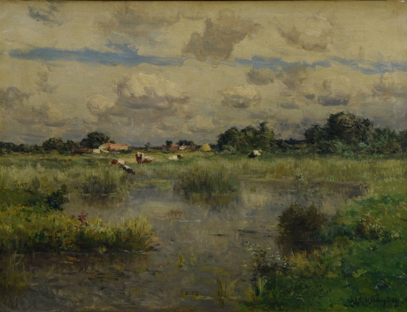 Isidore Verheyden | Landscape with cows | MutualArt