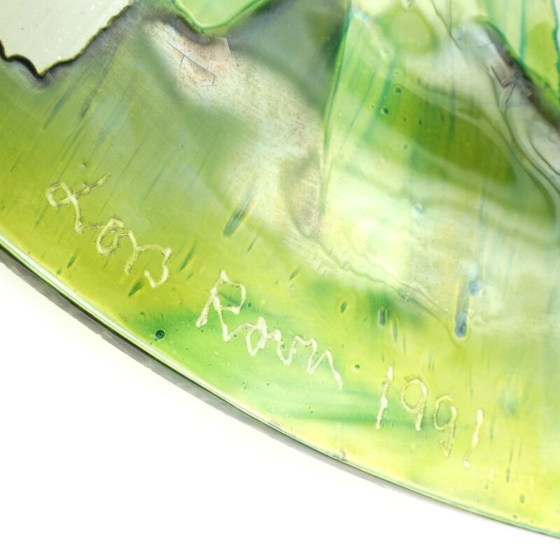 Lars Ravn | A unique decorated glass dish (1991) | MutualArt