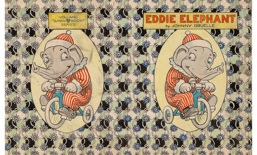 Johnny Gruelle | Eddie Elephant book cover (1921) | MutualArt