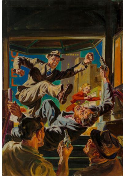 Norman Saunders | Up Pops the Corpse, 10 Story Detective cover (1941 ...