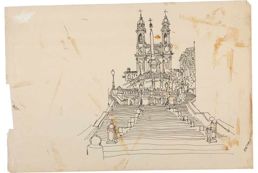 Shel Silverstein | Cityscapes, Playboy interior illustration studies ...
