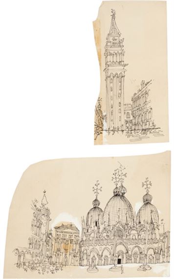 Shel Silverstein | Cityscapes, Playboy interior illustration studies ...