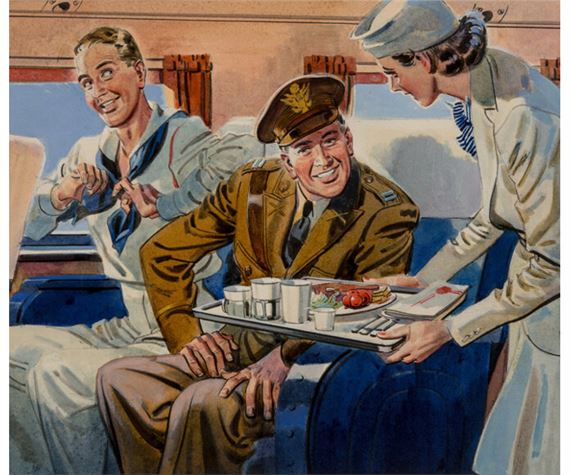 Albert Dorne | The Stewardess | MutualArt