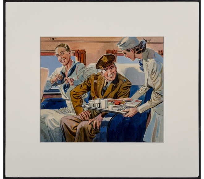 Albert Dorne | The Stewardess | MutualArt