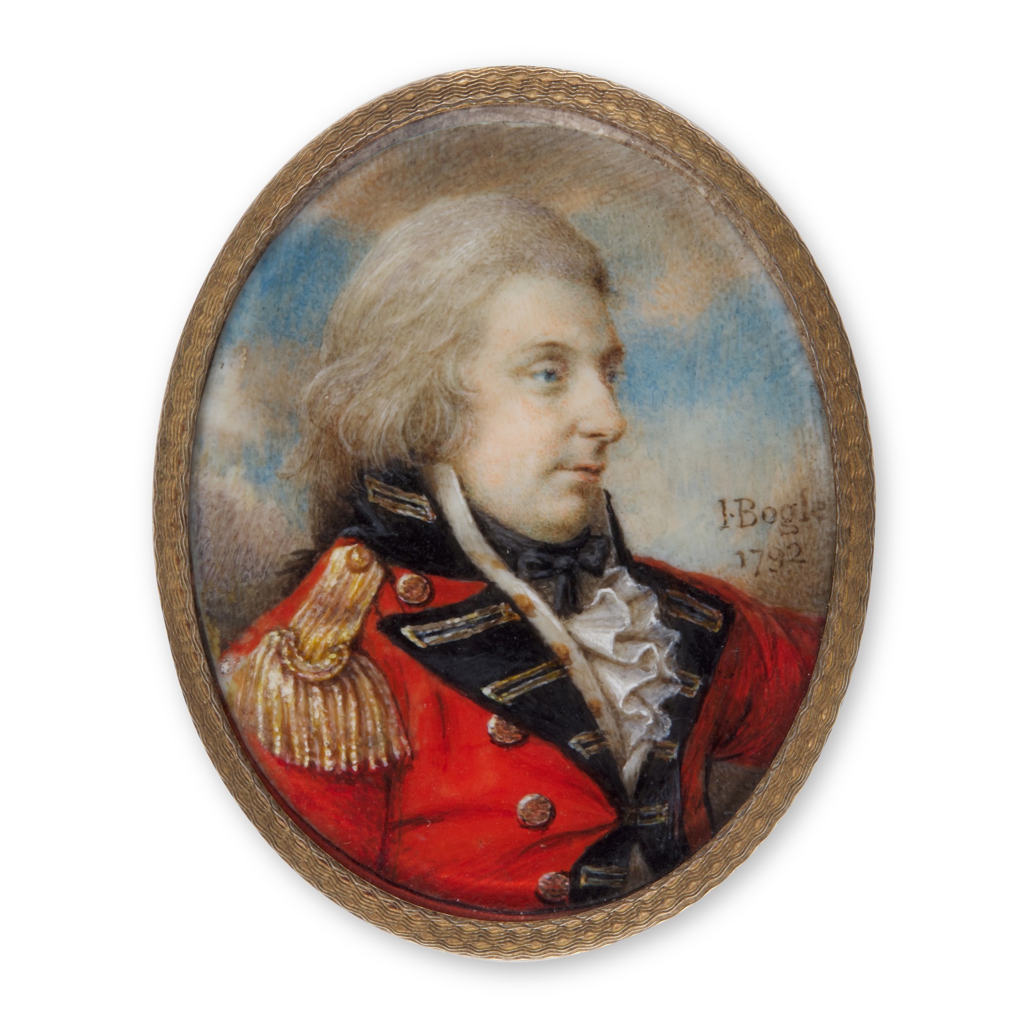 John Bogle | Portrait of an officer (1792) | MutualArt