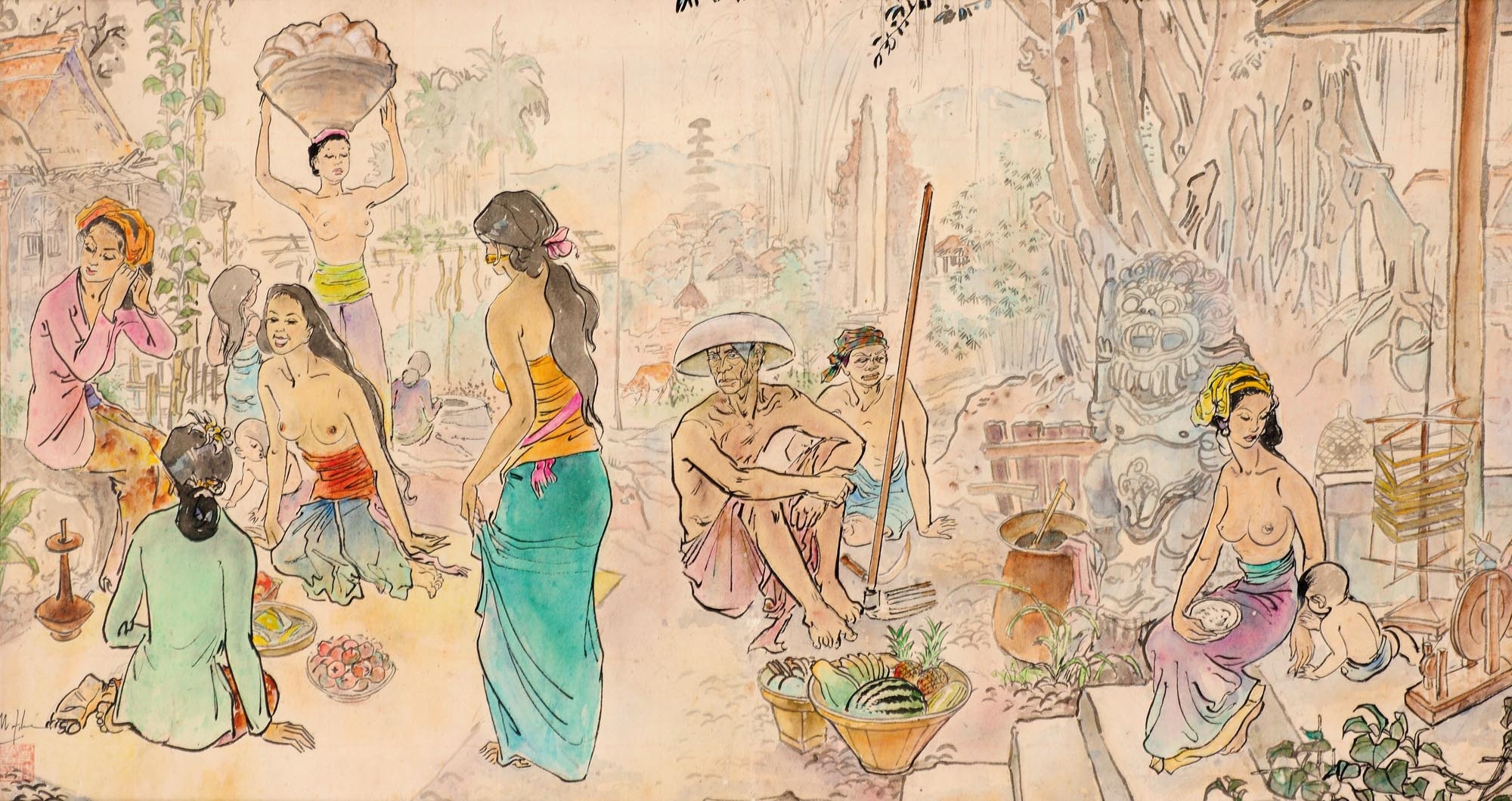 Lee Man Fong | Dance of The Sea-Dayak | MutualArt