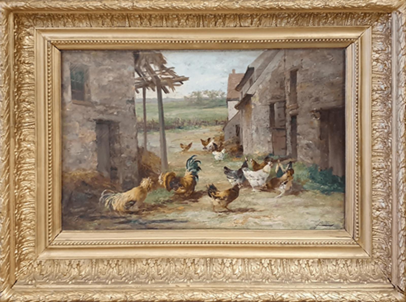 Alfred Louis Vigny Jacomin | Le poulailler | MutualArt