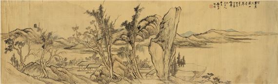 Wang Fang | VERDANT HILLS BY BROOK (1852) | MutualArt