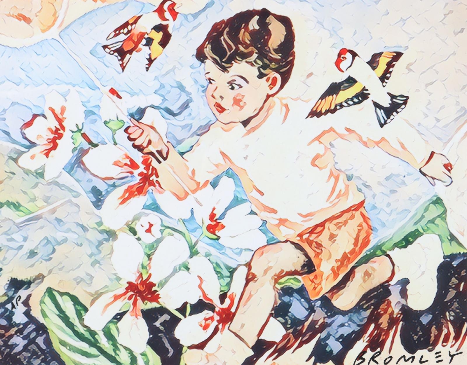 David Bromley | Boy and Sparrows | MutualArt