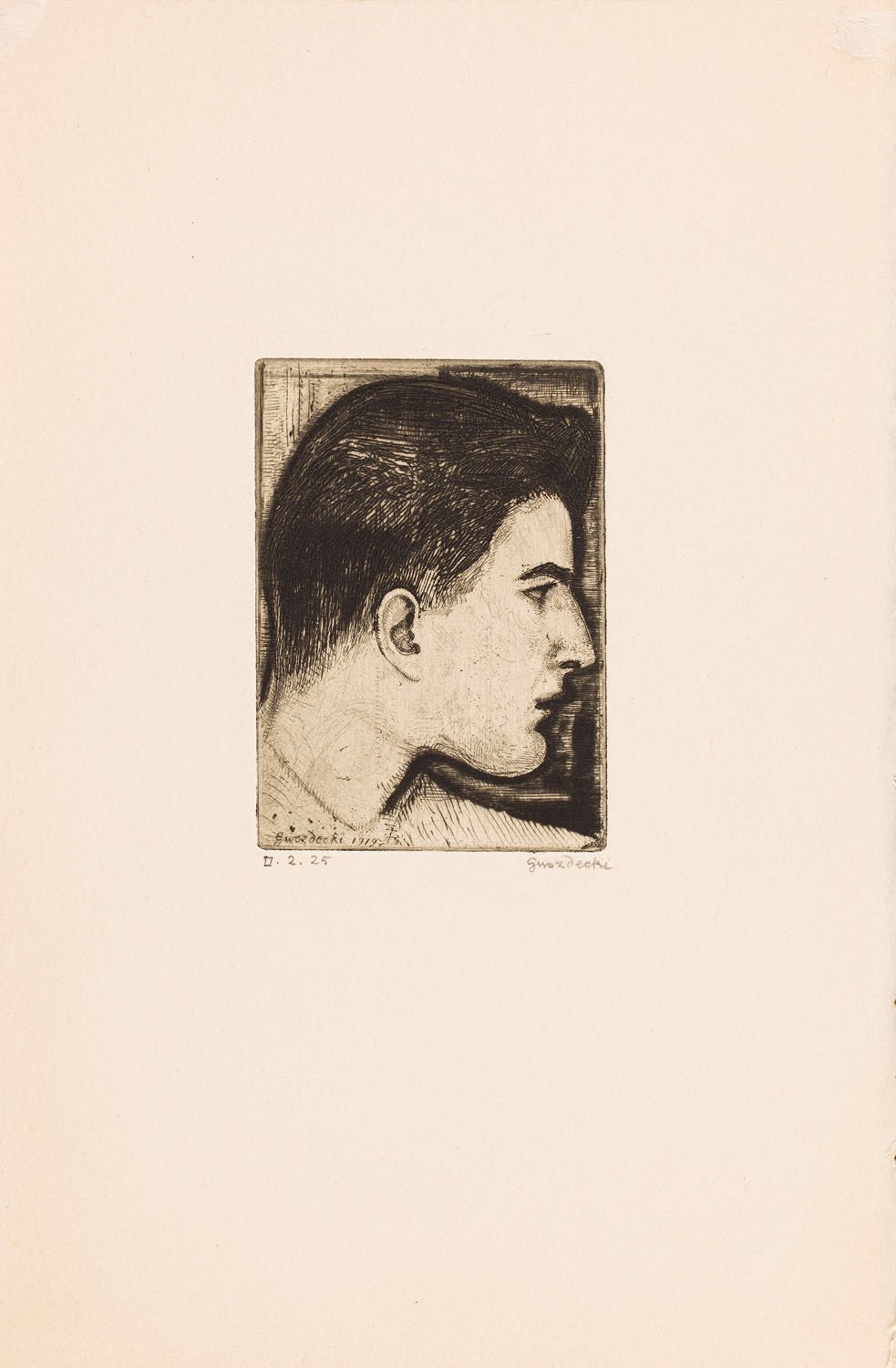 Gustaw Gwozdecki | Self-portrait (1919) | MutualArt