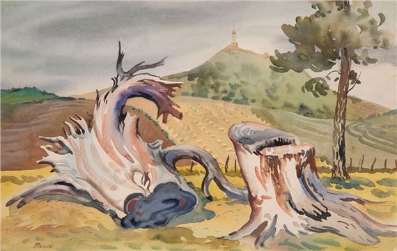 William James Reed | Puketapu Hill Monument with Tree Stumps | MutualArt