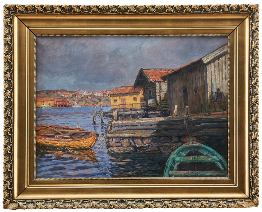Anton Genberg | Fiskeläge Bohuslän | MutualArt