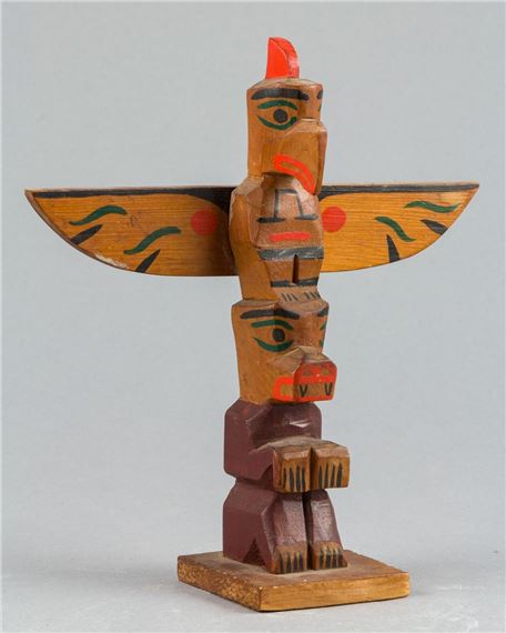 Ellen Neel | a carved and polychromed model pole | MutualArt