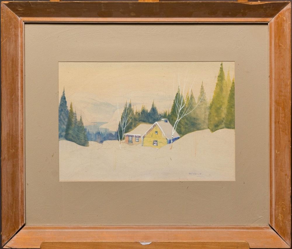Graham Norwell | winter cottage | MutualArt