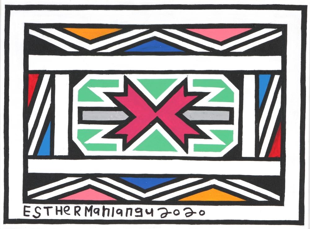 Esther Mahlangu | Ndebele patterns (2020) | MutualArt