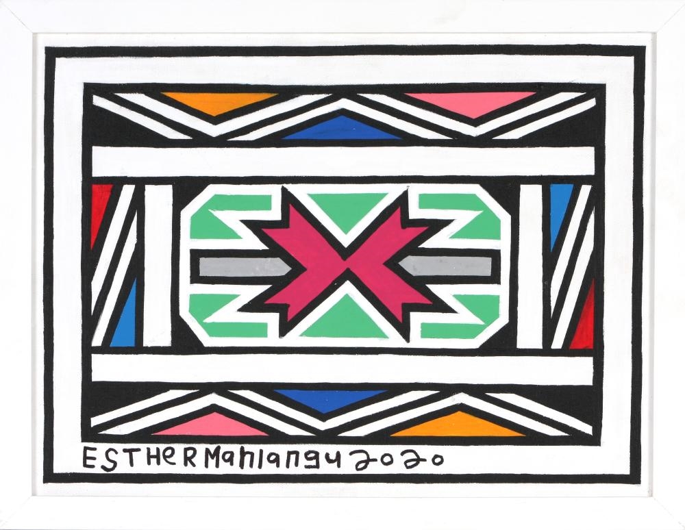 Esther Mahlangu | Ndebele patterns (2020) | MutualArt