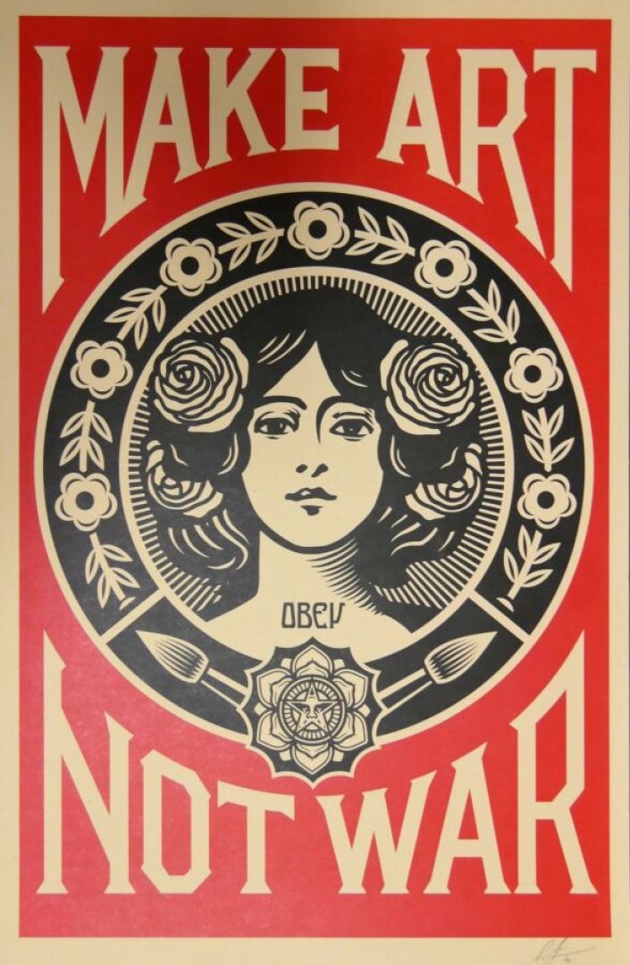 Shepard Fairey | Make Art not War (2020) | MutualArt