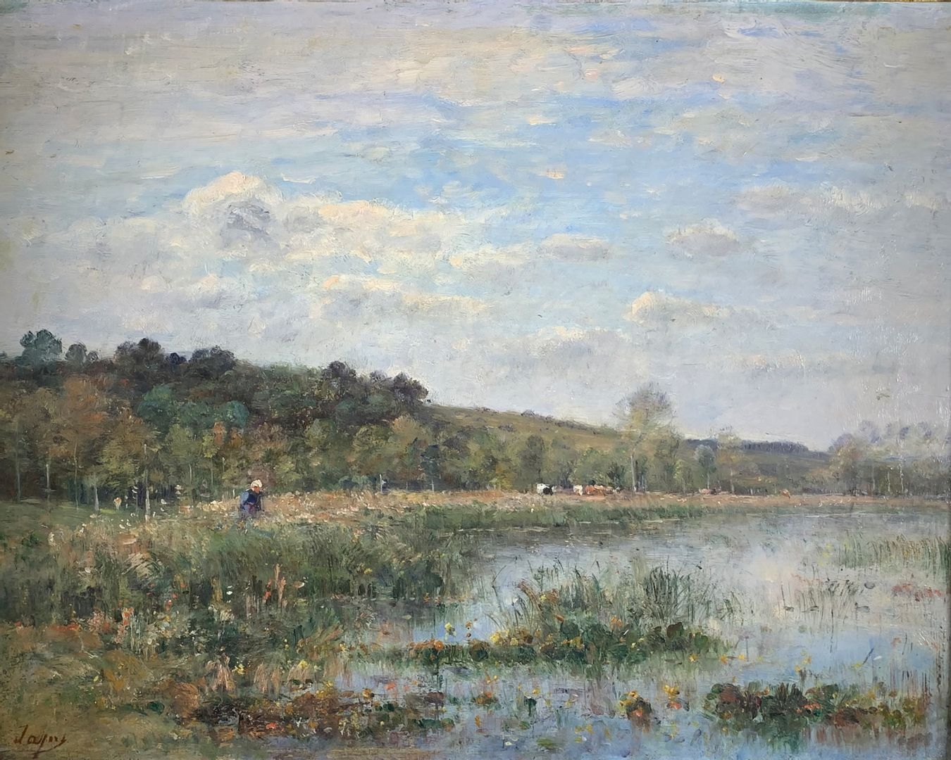 Louis-Aimé Japy | Promeneuse au bord de la mare | MutualArt