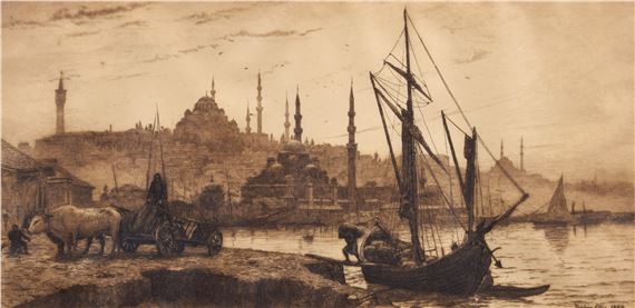 Tristram James Ellis | View of Constantinople Harbour | MutualArt